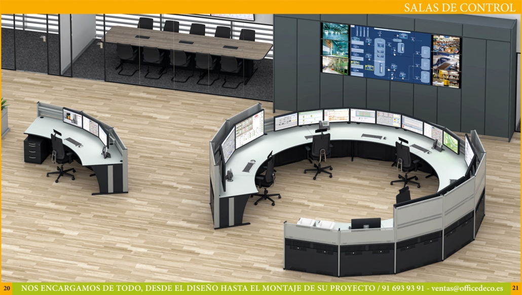 Mobiliario para salas de control| Muebles técnicos centros.|