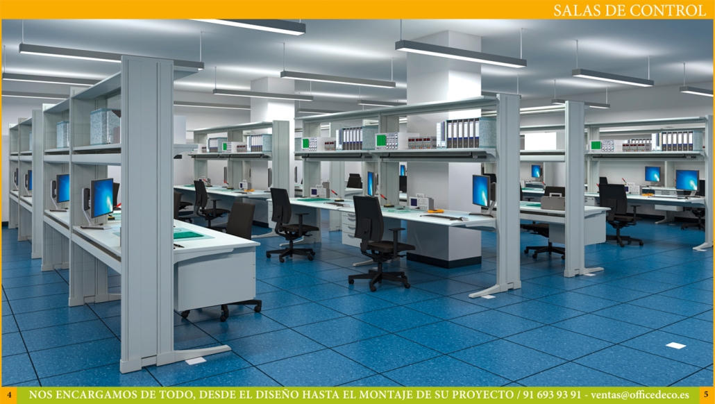 Mobiliario para salas de control| Muebles técnicos centros.|