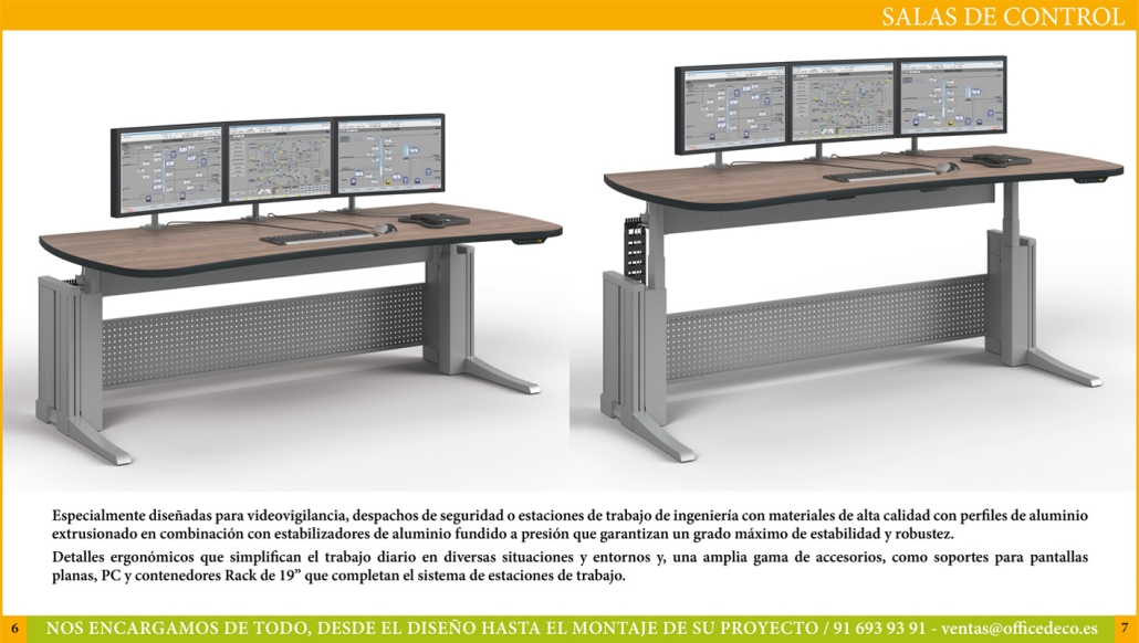 Mobiliario para salas de control| Muebles técnicos centros.|