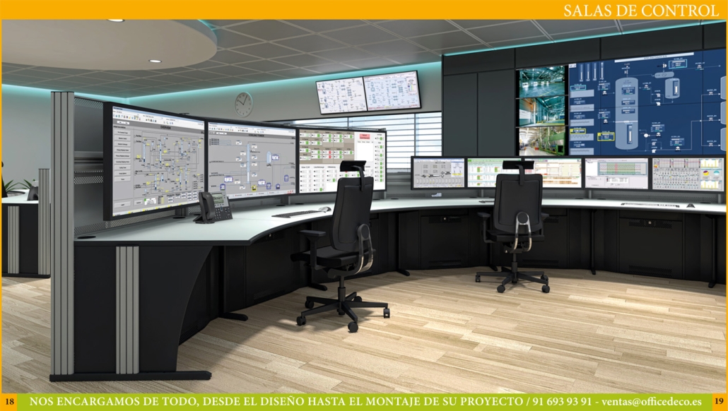 Mobiliario para salas de control| Muebles técnicos centros.|